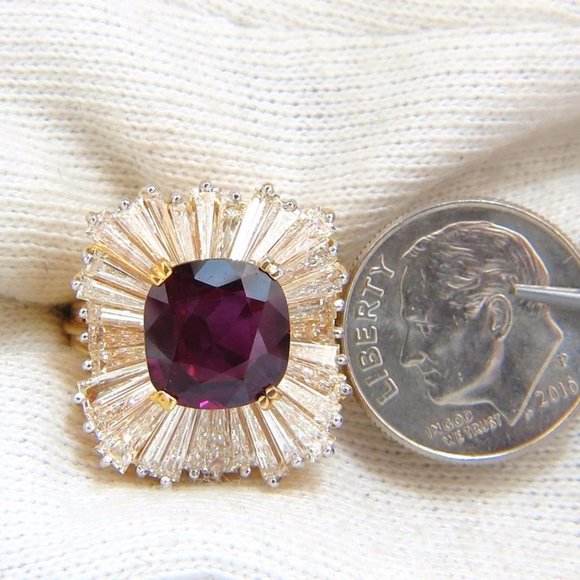 Jewelry | Gia Certified 58ct Natural Ruby Diamonds Ring | Poshmark